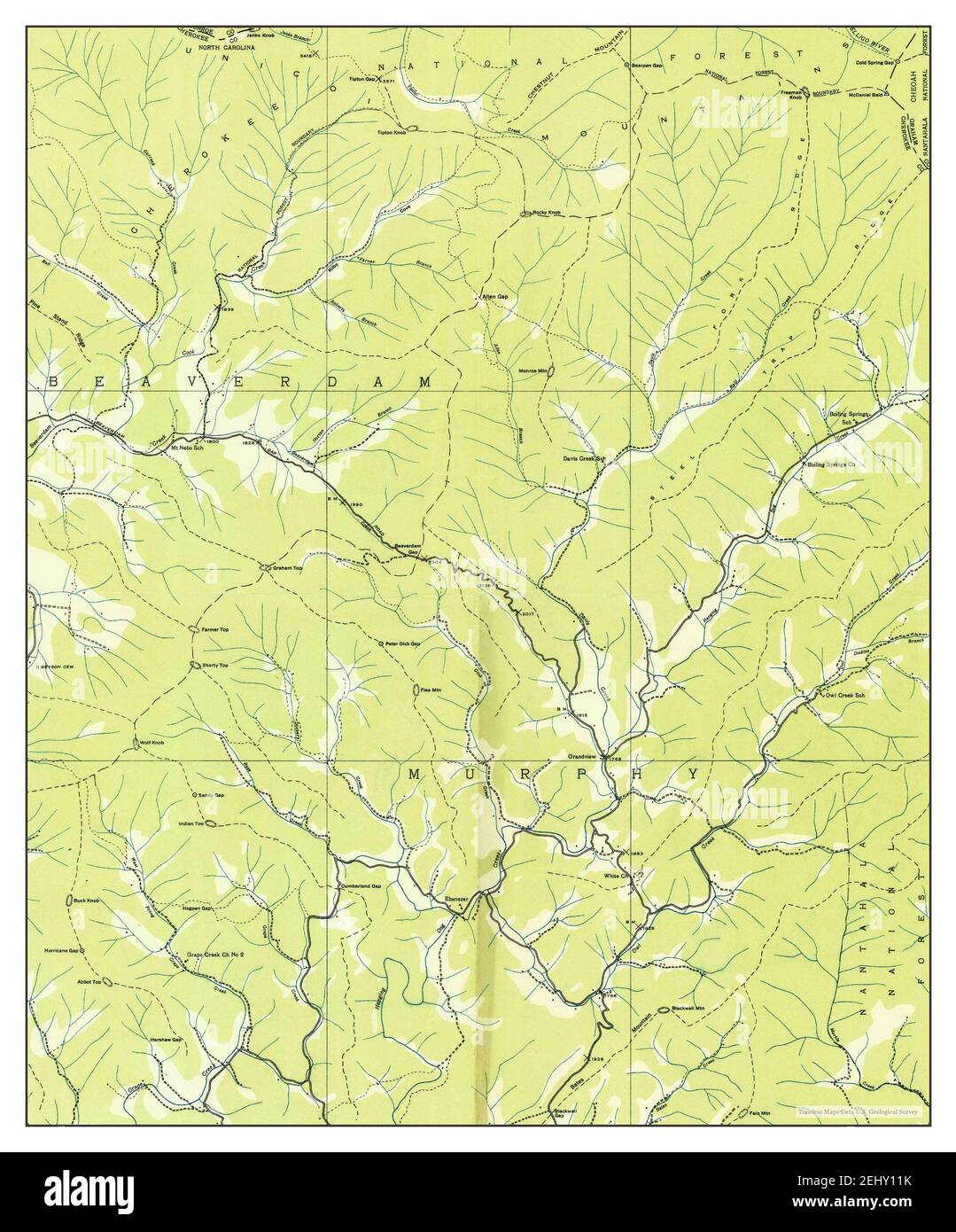 McDaniel Bald, North Carolina, map 1934, 1:24000, United States of ...