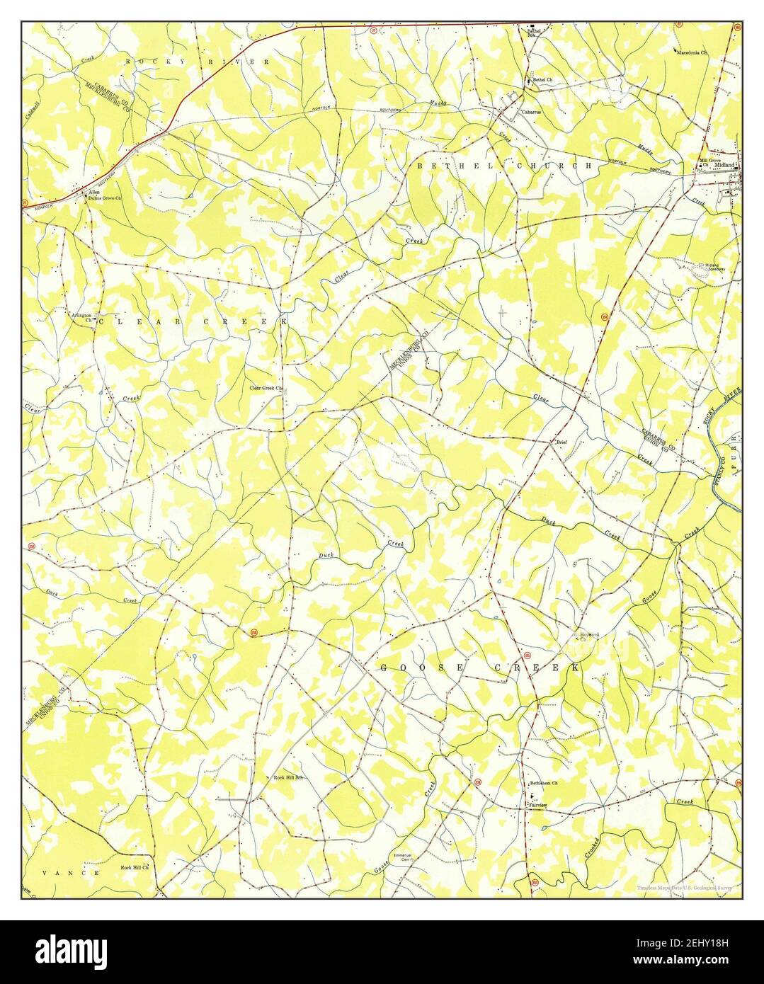 Midland, North Carolina, map 1949, 1:24000, United States of America by ...