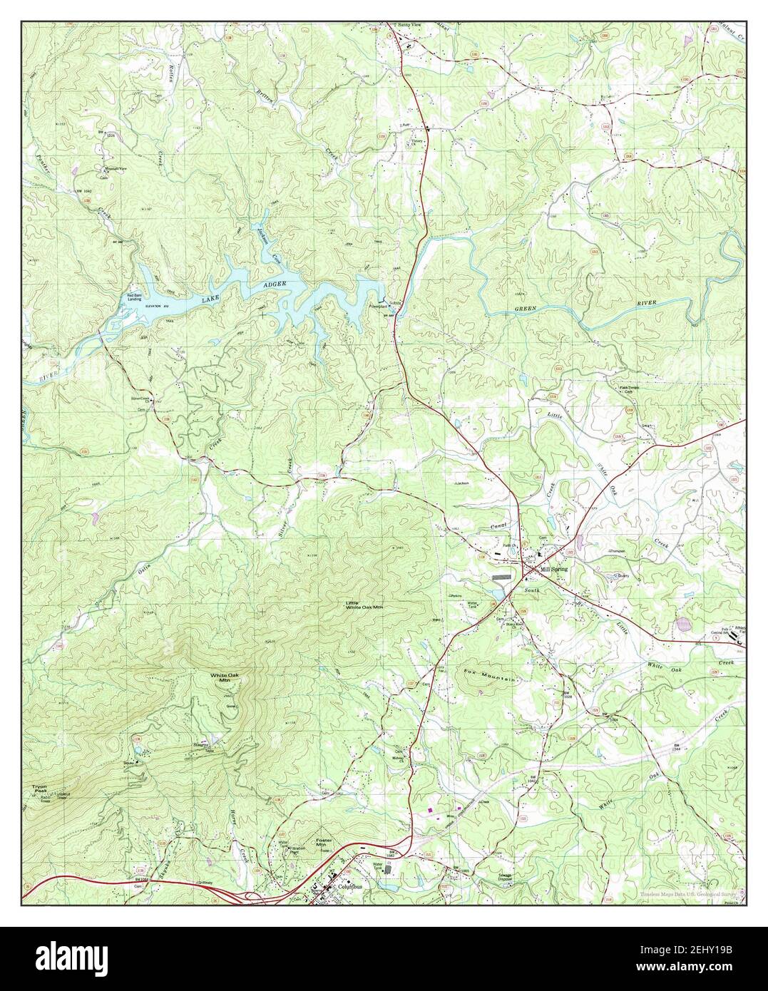 Mill Spring, North Carolina, map 1982, 1:24000, United States of ...