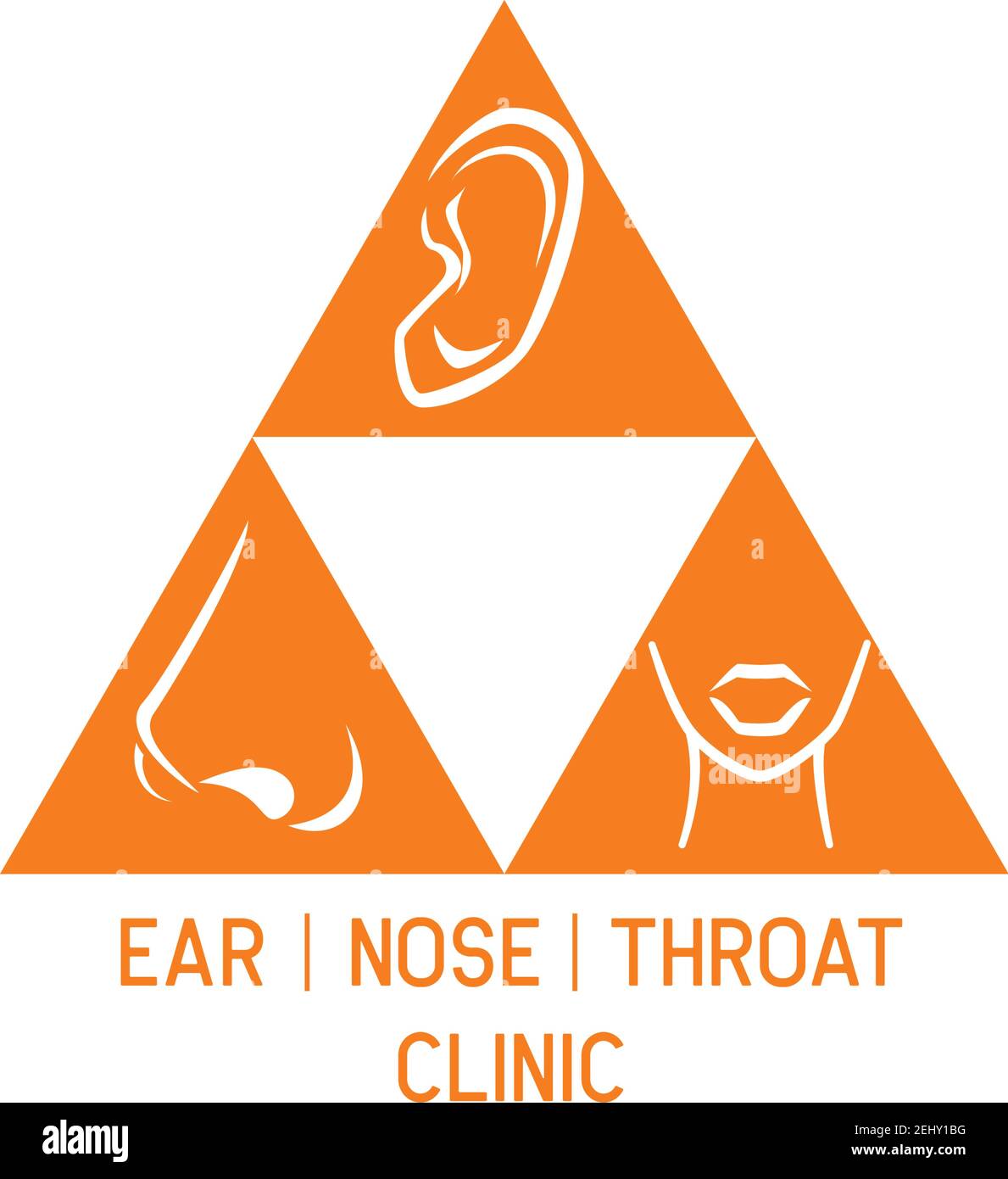 ear nose throat (ENT) logo for Otolaryngologists clinic concept. vector ...