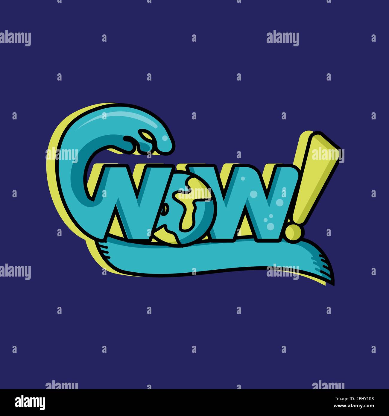 Wow logo vector vectors hi-res stock photography and images - Alamy