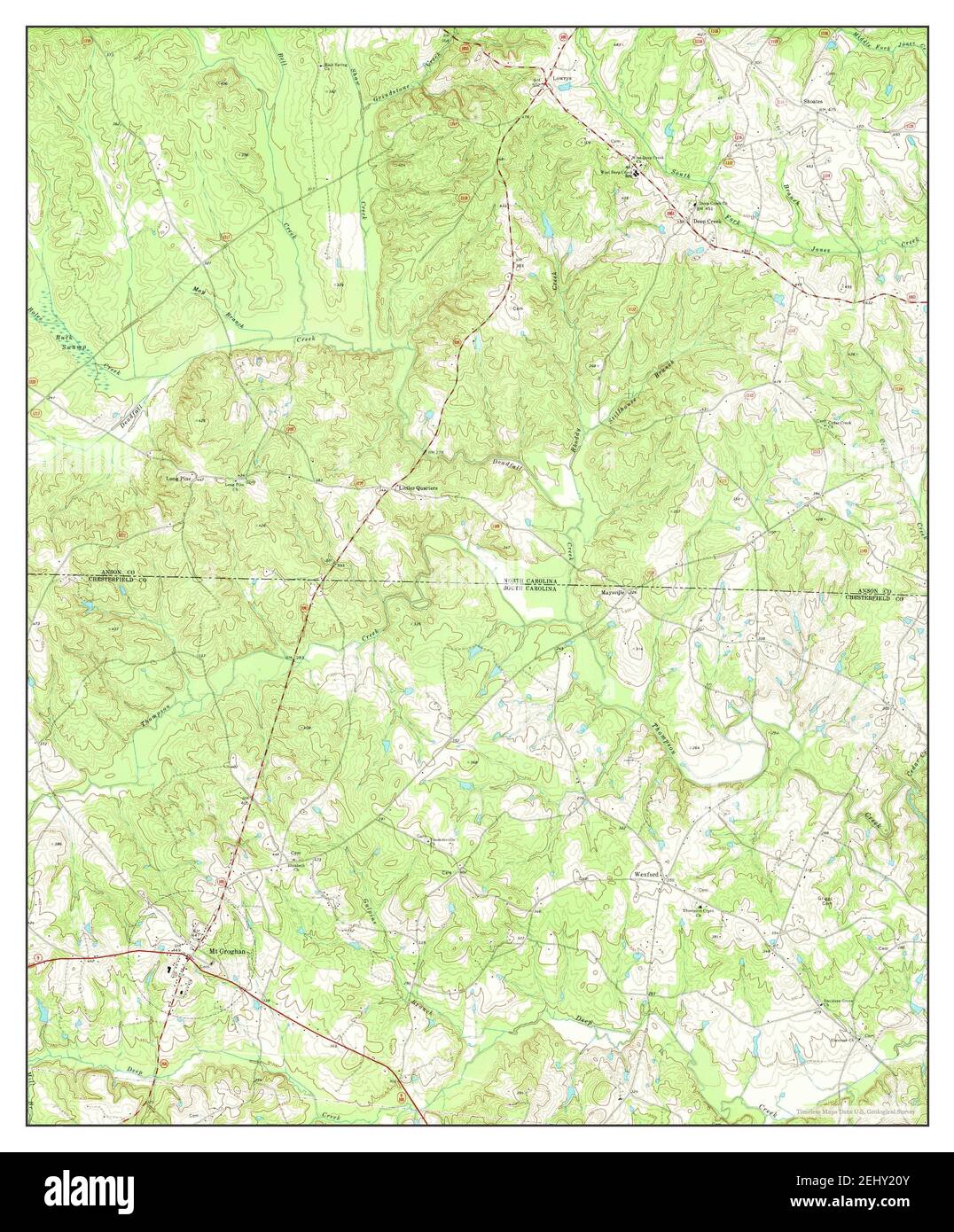 Mt Croghan, North Carolina, map 1970, 1:24000, United States of America ...