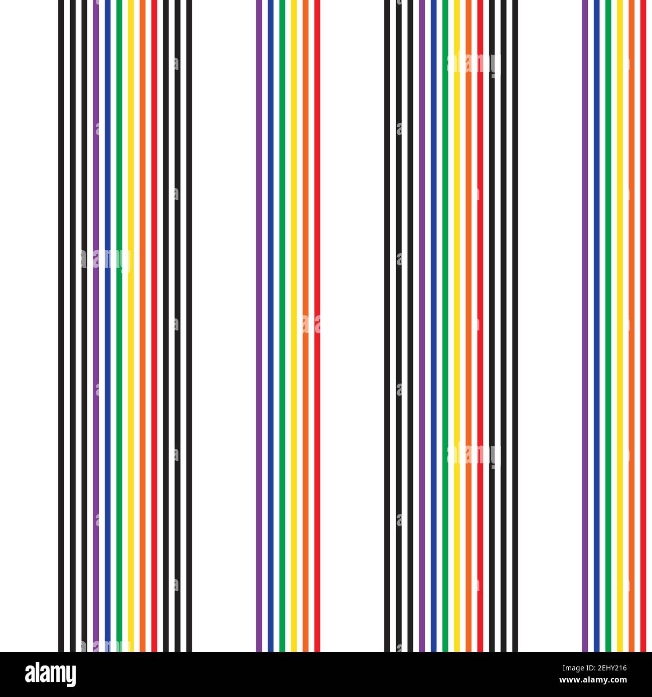 Rainbow vertical striped seamless pattern background suitable for ...
