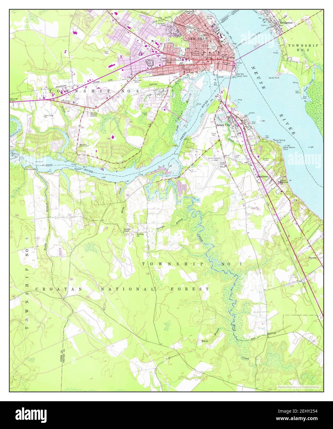 New bern map hi-res stock photography and images - Alamy
