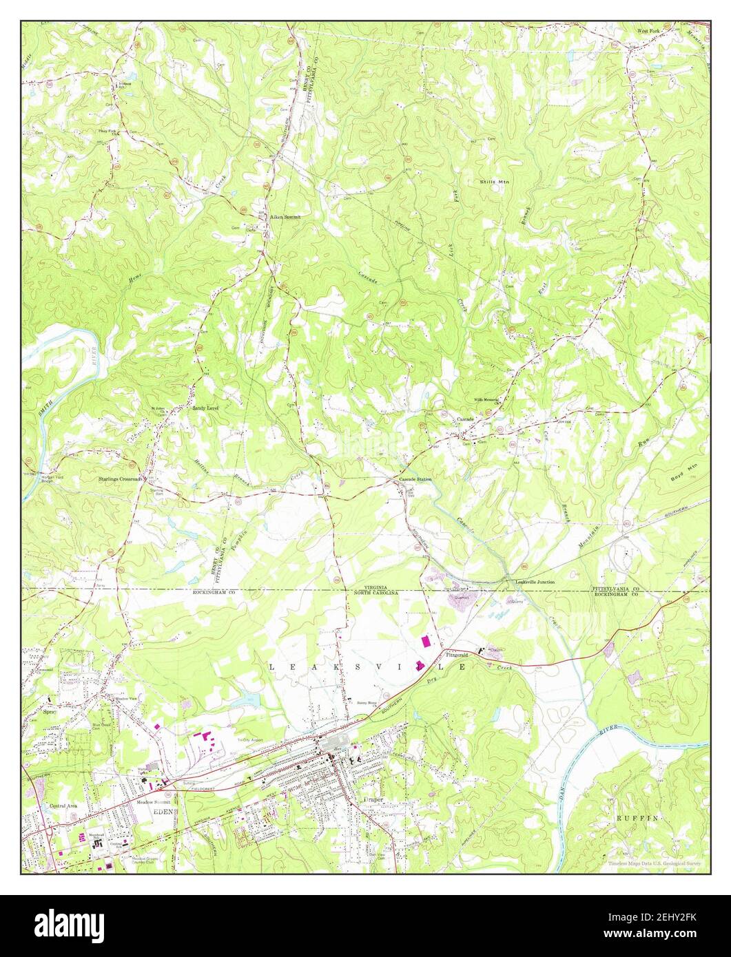 Northeast Eden, North Carolina, map 1965, 1:24000, United States of ...