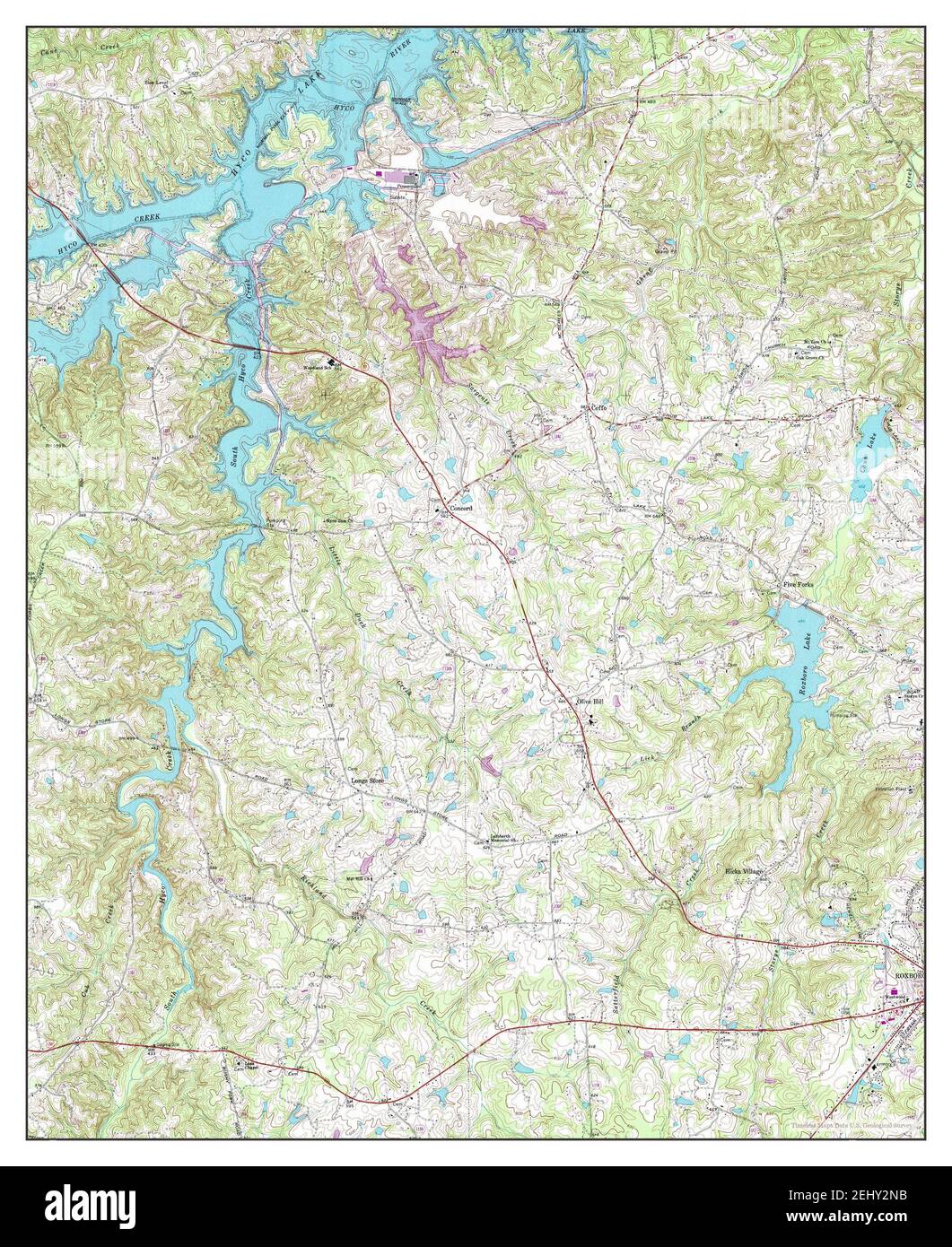 Olive Hill, North Carolina, map 1968, 1:24000, United States of America ...