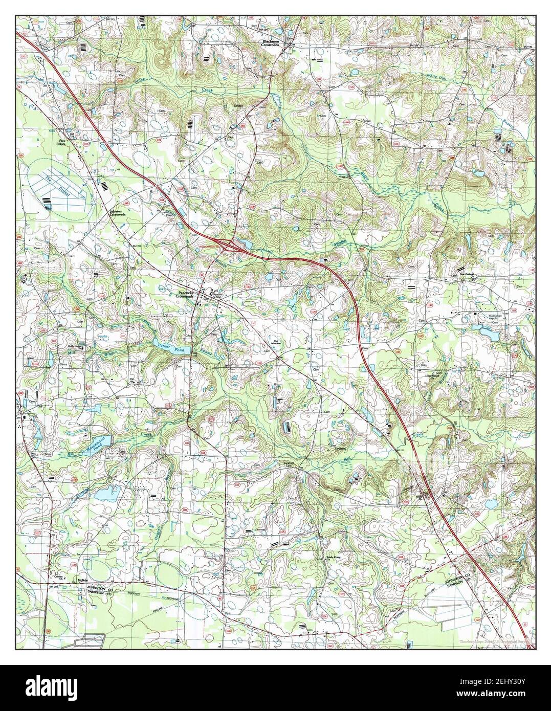Peacocks Crossroads, North Carolina, map 1997, 1:24000, United States ...