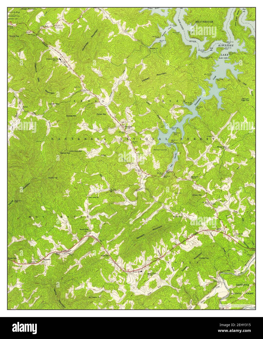 Persimmon Creek, North Carolina, map 1957, 1:24000, United States of ...