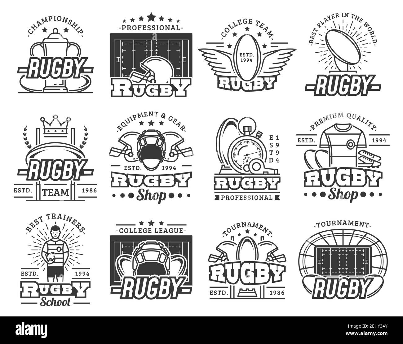 Rugby Football Black and White Stock Photos & Images - Alamy