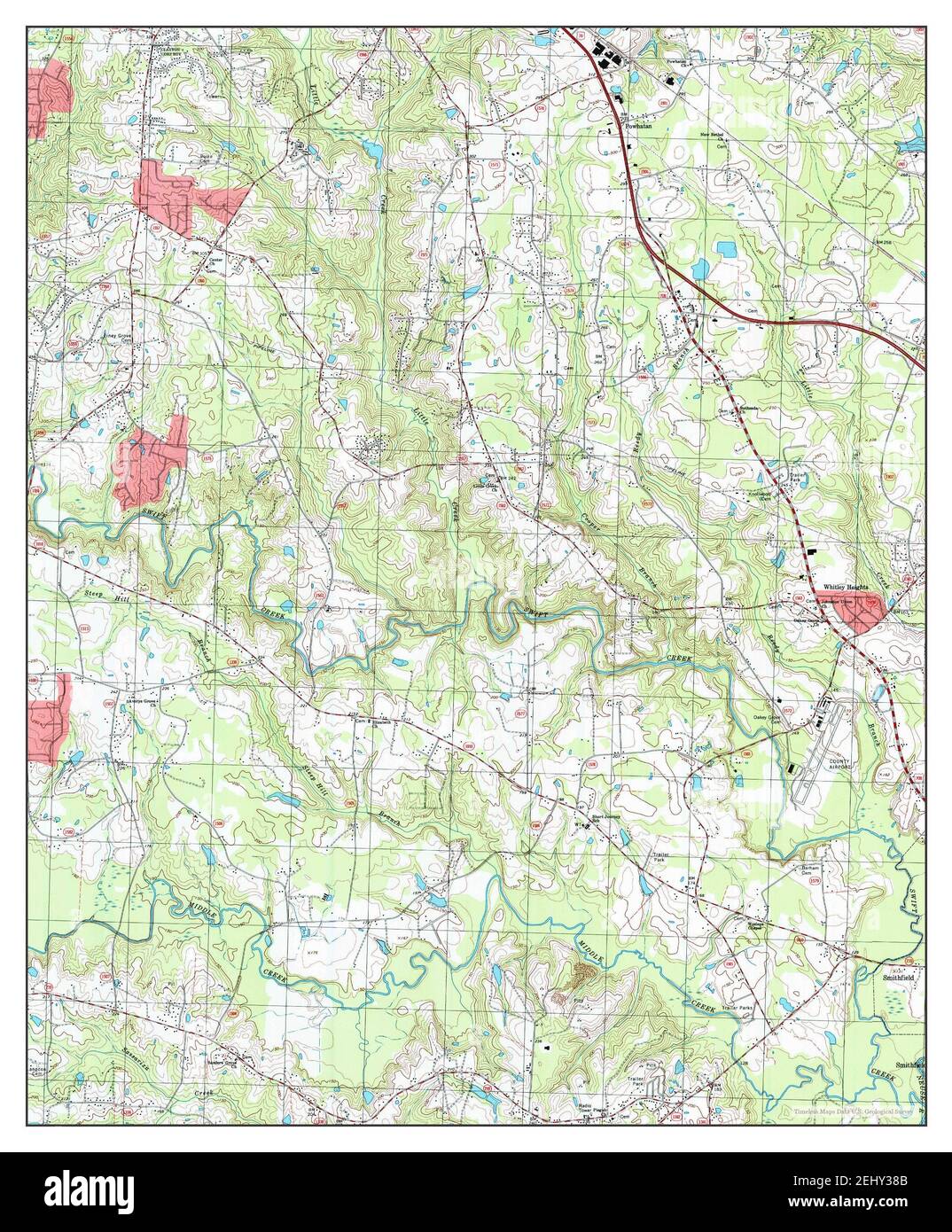 Powhatan map hi-res stock photography and images - Alamy