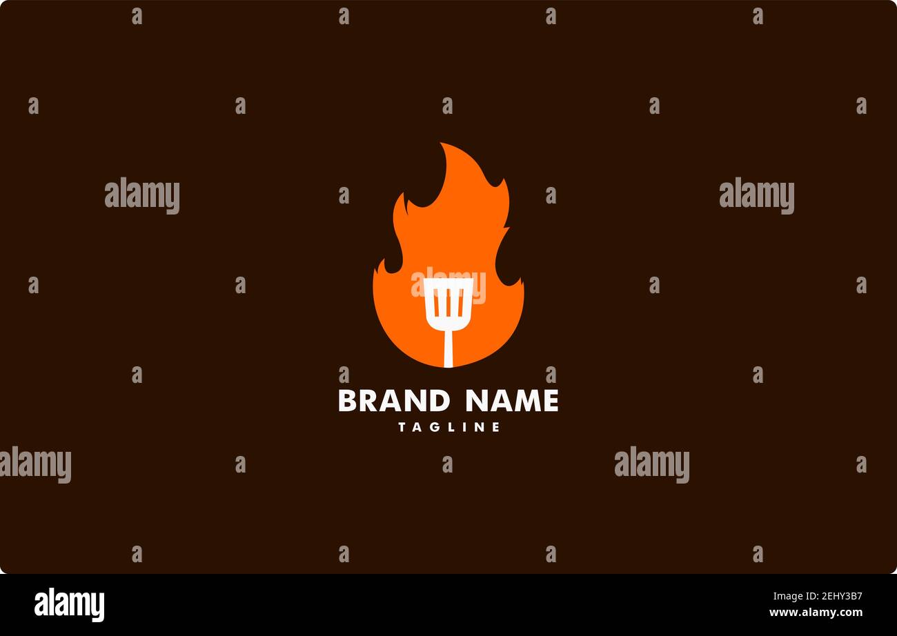 Hot and Spicy Food Restaurant Logo Vector Template suitable for cafe or ...