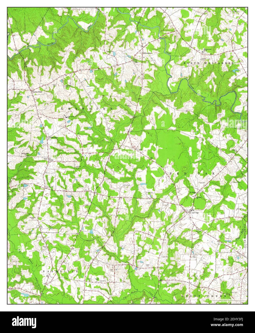 Red Oak, North Carolina, map 1963, 1:24000, United States of America by ...
