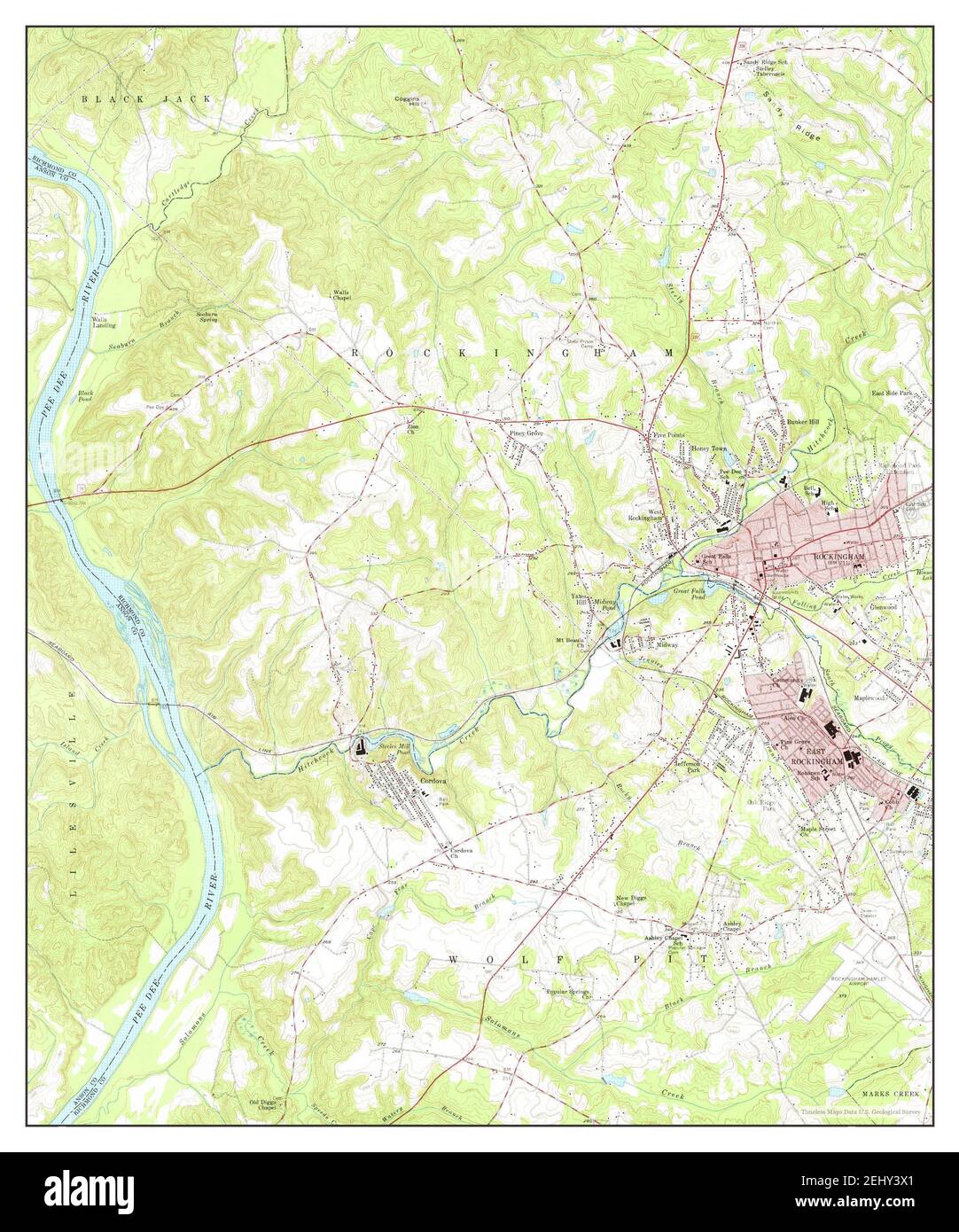 Rockingham, North Carolina, map 1956, 1:24000, United States of America ...