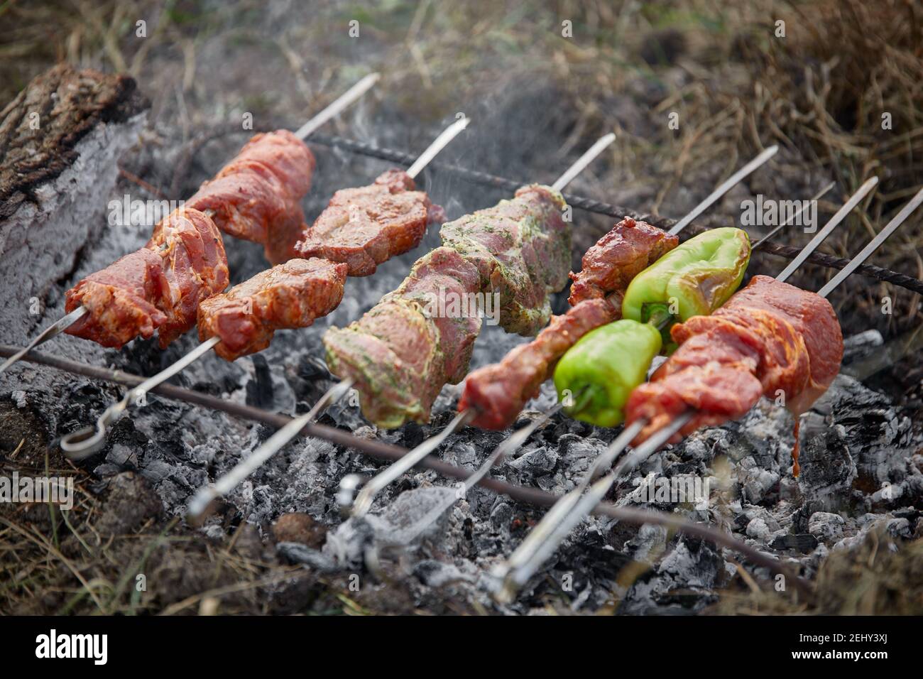 In grill fried delicious kebabs hi-res stock photography and images - Alamy
