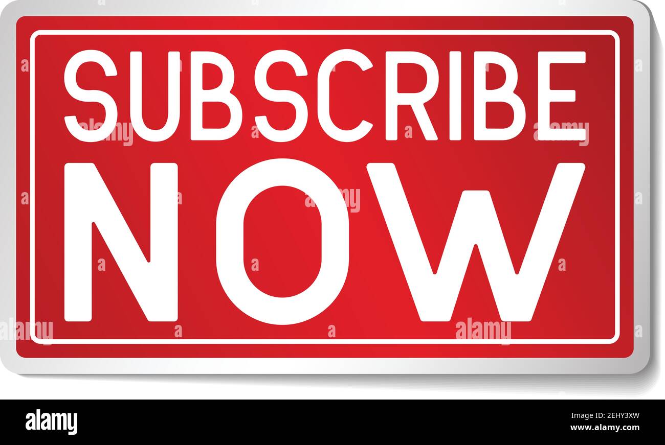 subscribe button label on white background. vector illustration Stock ...