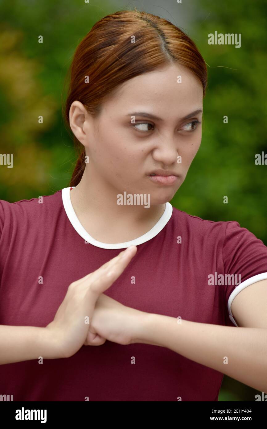 Young angry woman wearing hi-res stock photography and images - Alamy