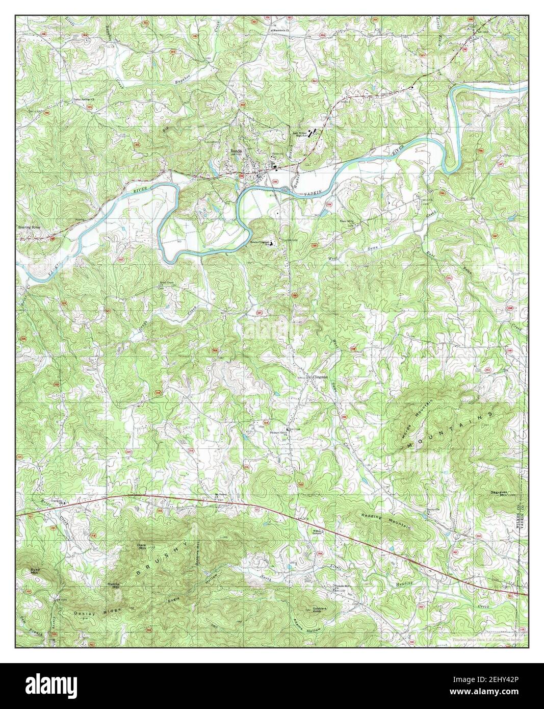Ronda, North Carolina, map 1997, 1:24000, United States of America by ...