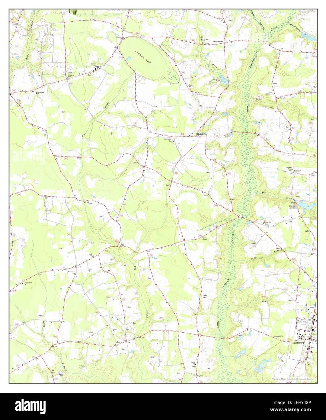 Salemburg, North Carolina, map 1974, 1:24000, United States of America ...