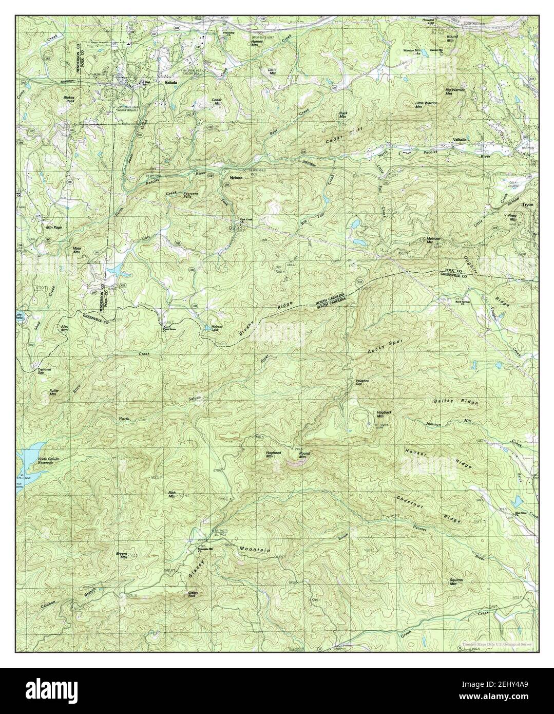 Saluda, North Carolina, map 1983, 1:24000, United States of America by ...