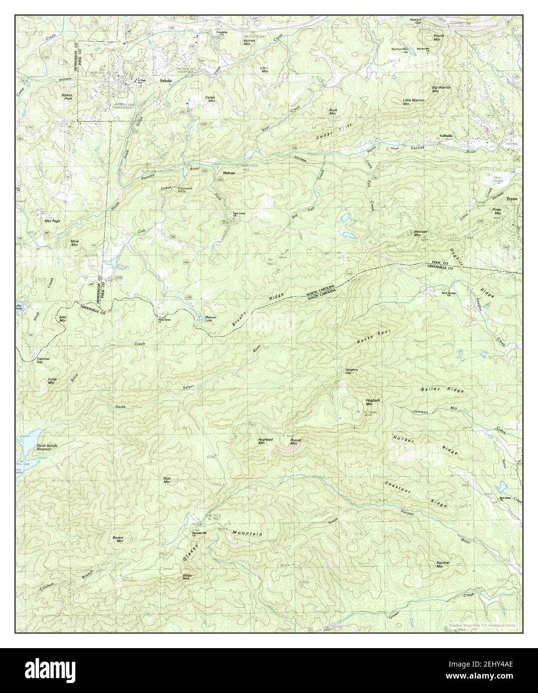 Map of saluda hi-res stock photography and images - Alamy