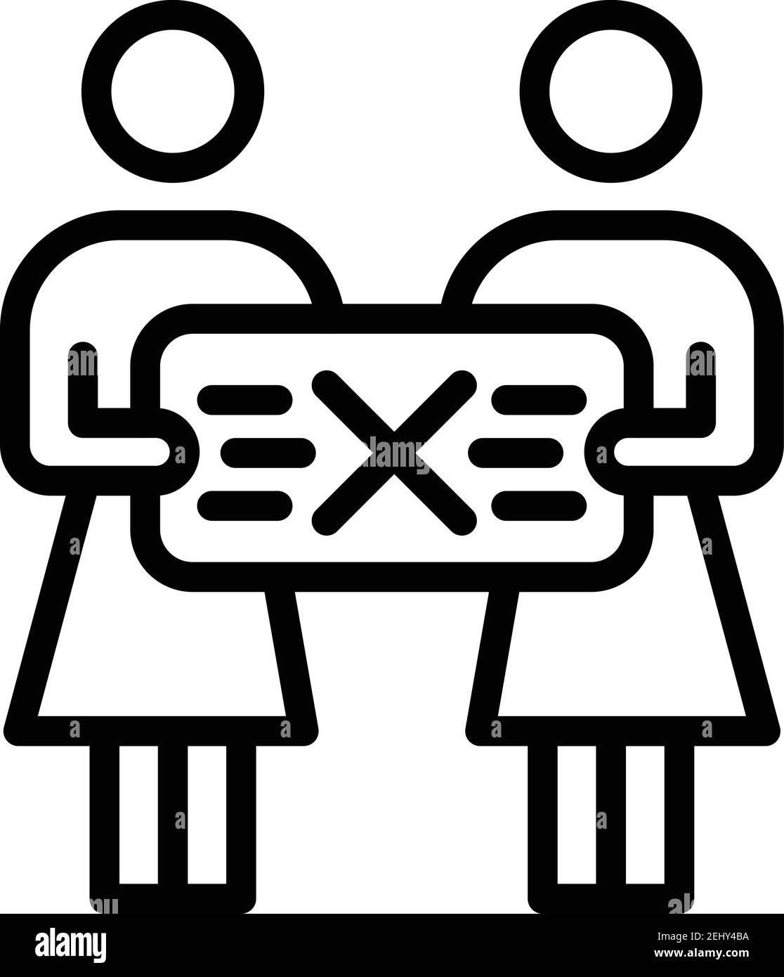 Woman protest icon. Outline woman protest vector icon for web design ...