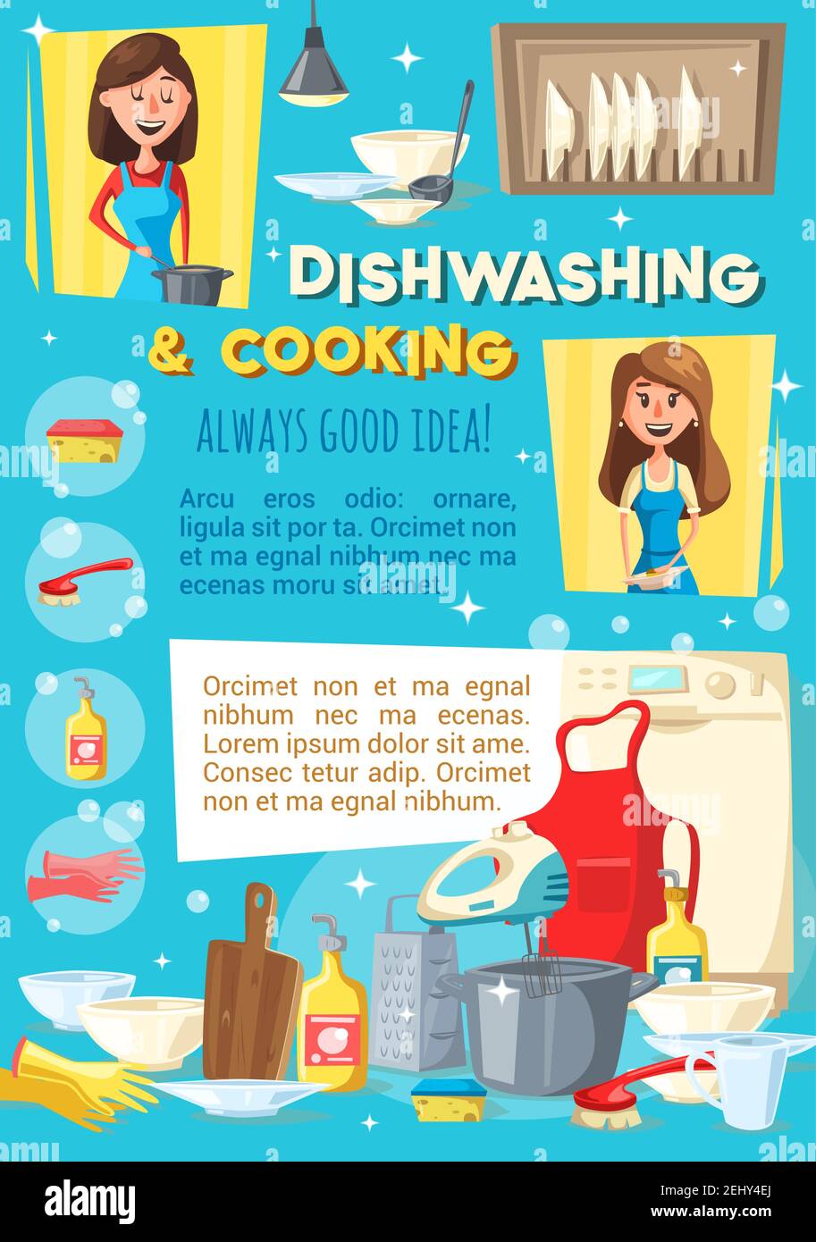 Dishwashing vector Stock Vector Images - Alamy
