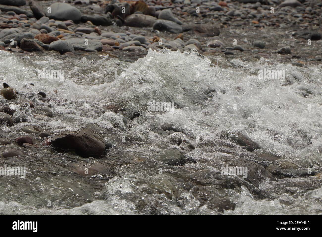 Heddon river flowing through the valley and over rocky ground Stock ...