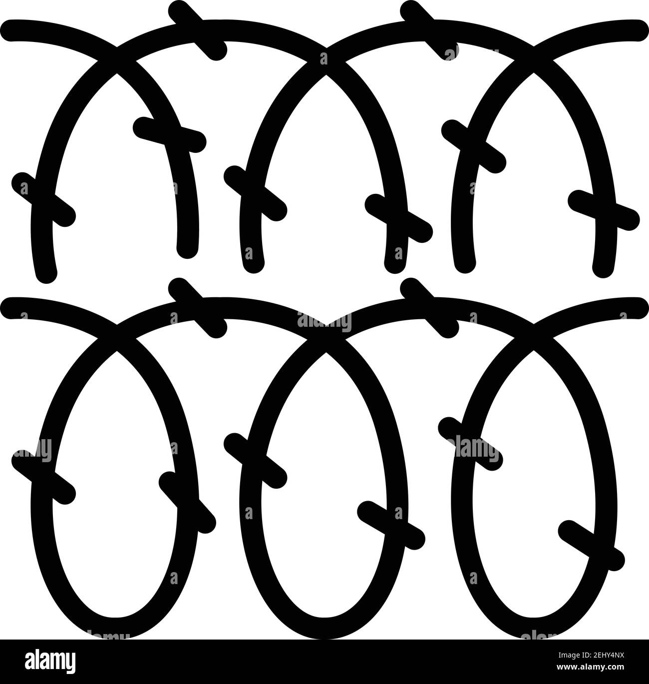 Spike wire icon. Outline spike wire vector icon for web design isolated ...