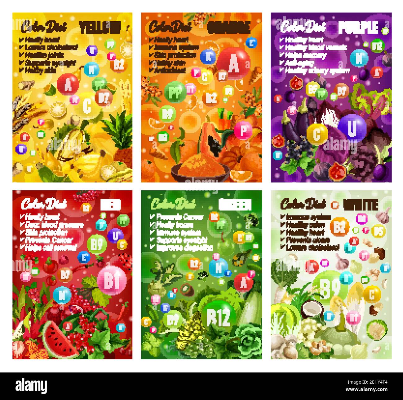 Color rainbow diet detox Stock Vector Images - Alamy