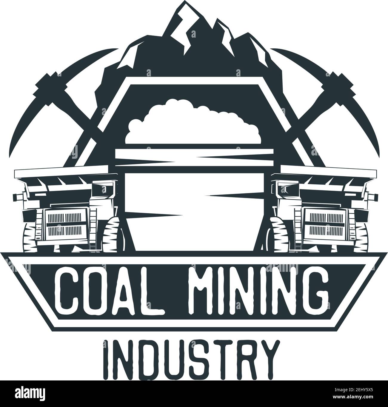 Coal Mining Insignia Vector Illustration Stock Vector Image And Art Alamy 
