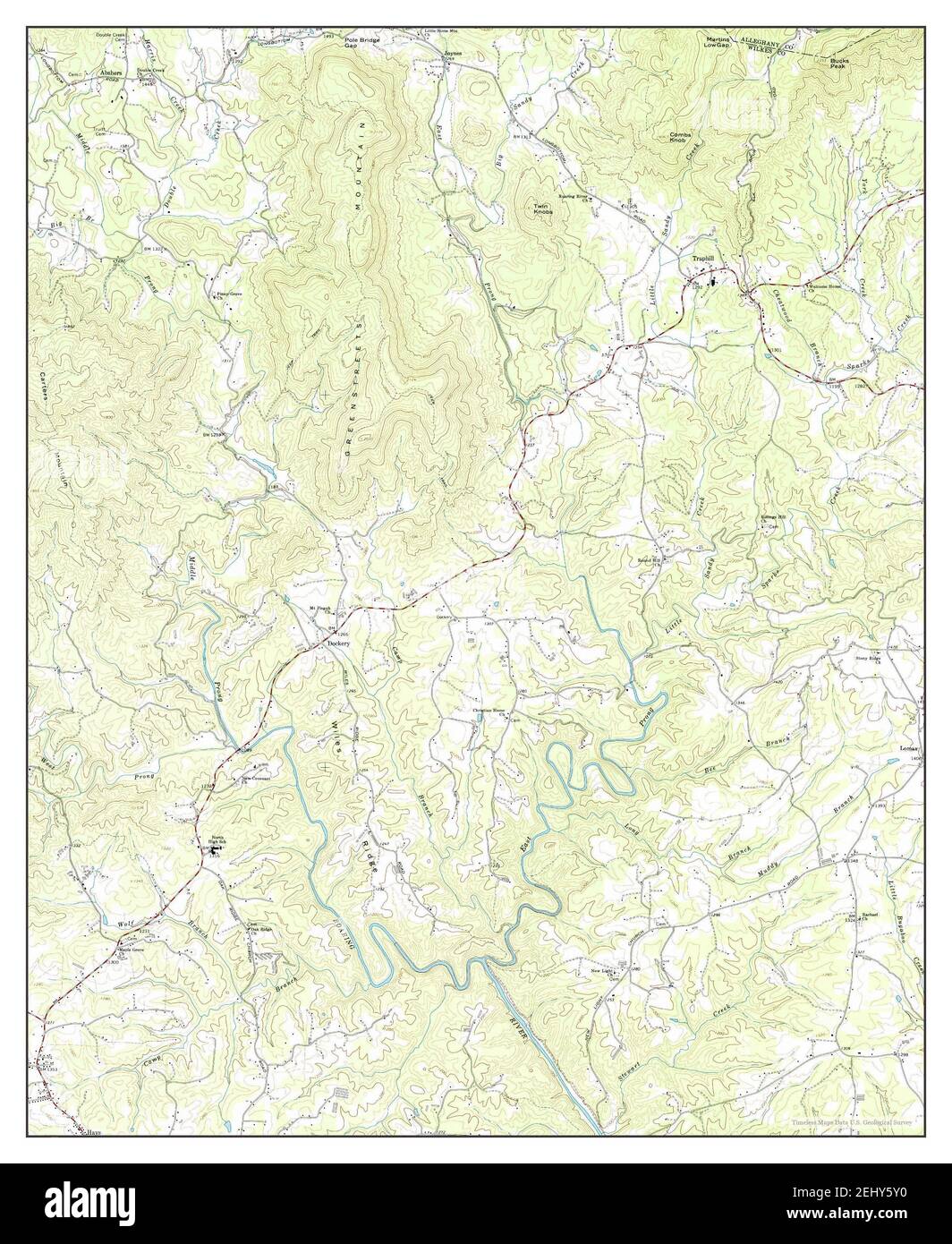 Traphill, North Carolina, map 1968, 1:24000, United States of America ...