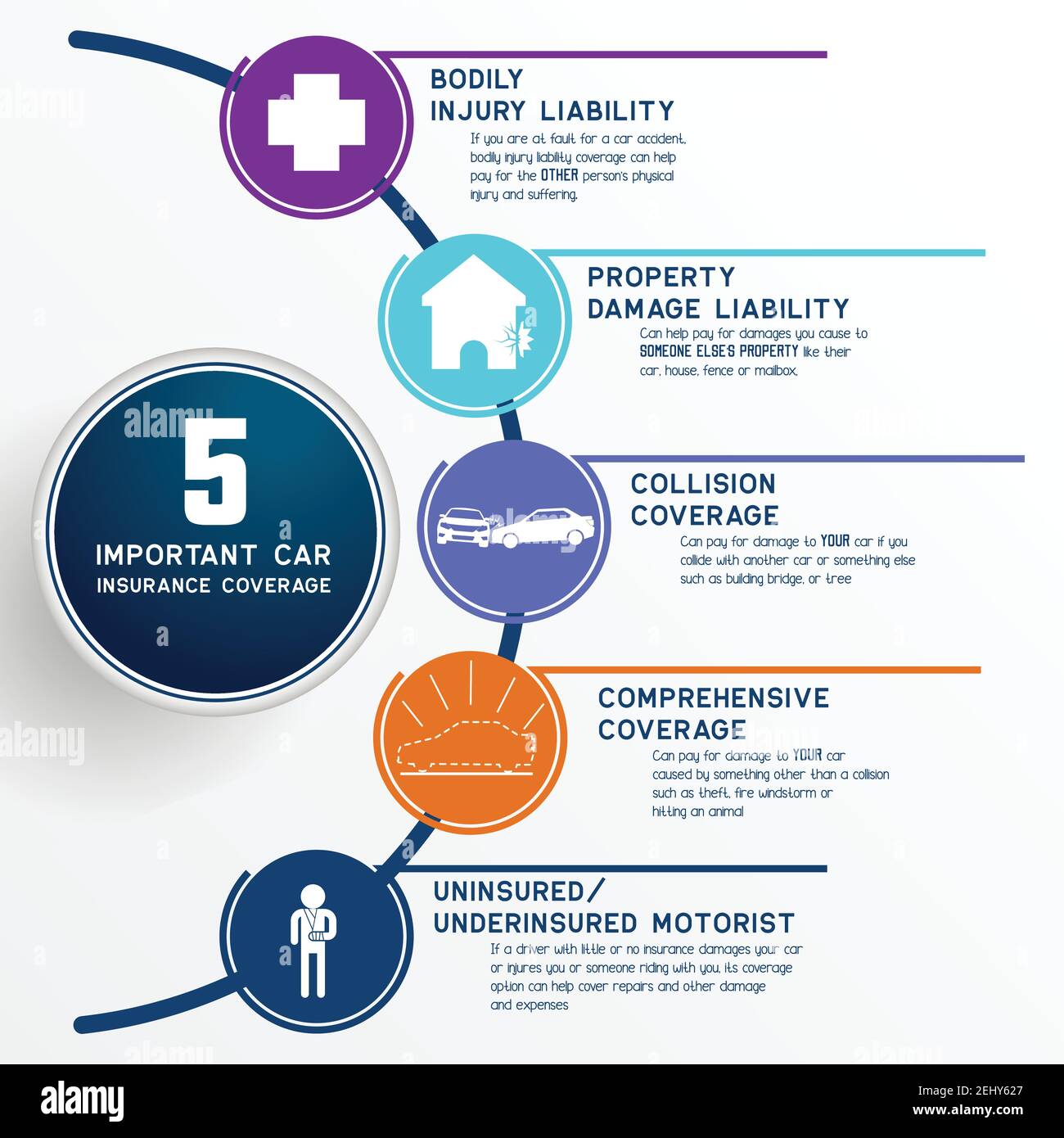 car insurance info graphic for business insurance. vector illustration ...