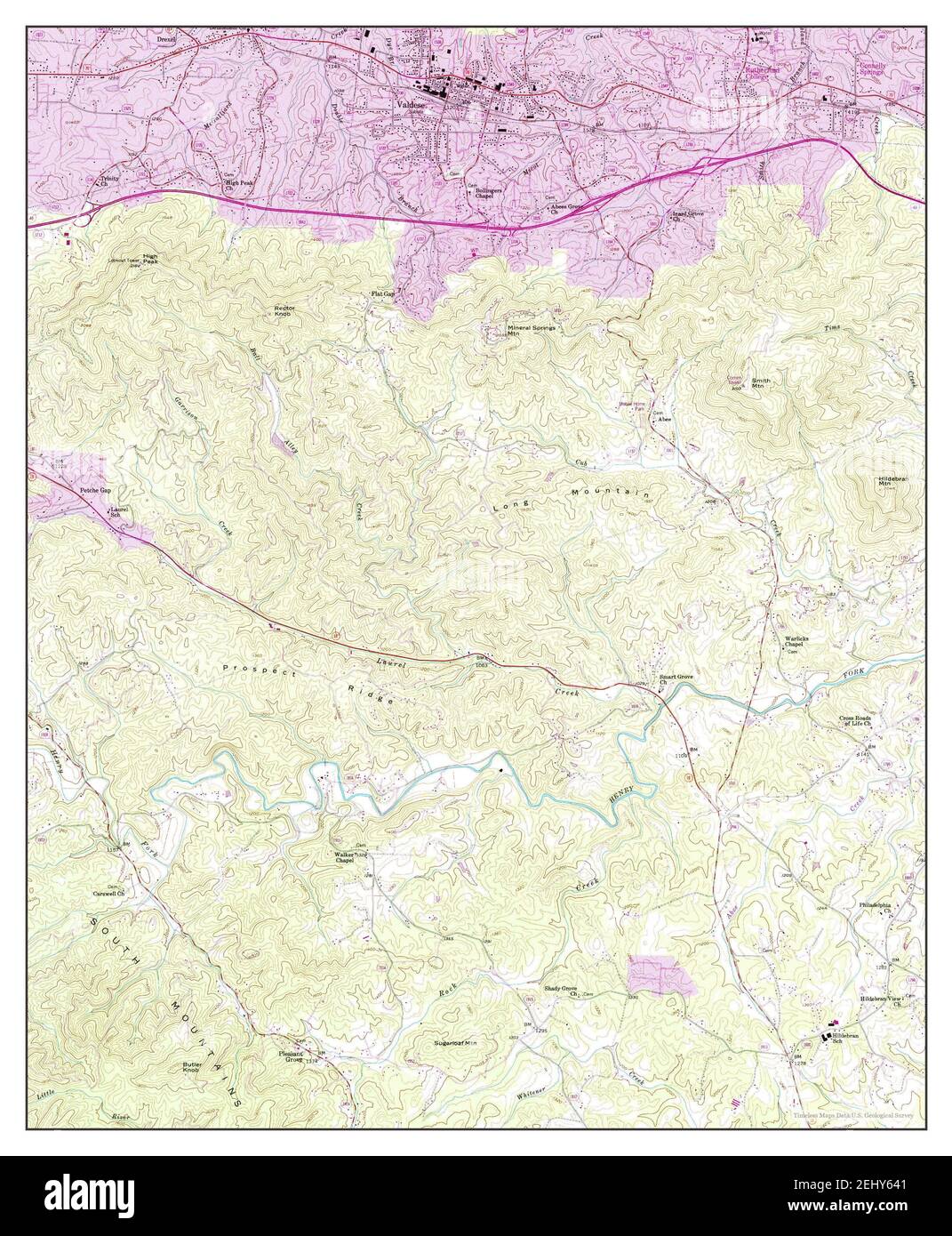 Valdese, North Carolina, map 1993, 1:24000, United States of America by ...
