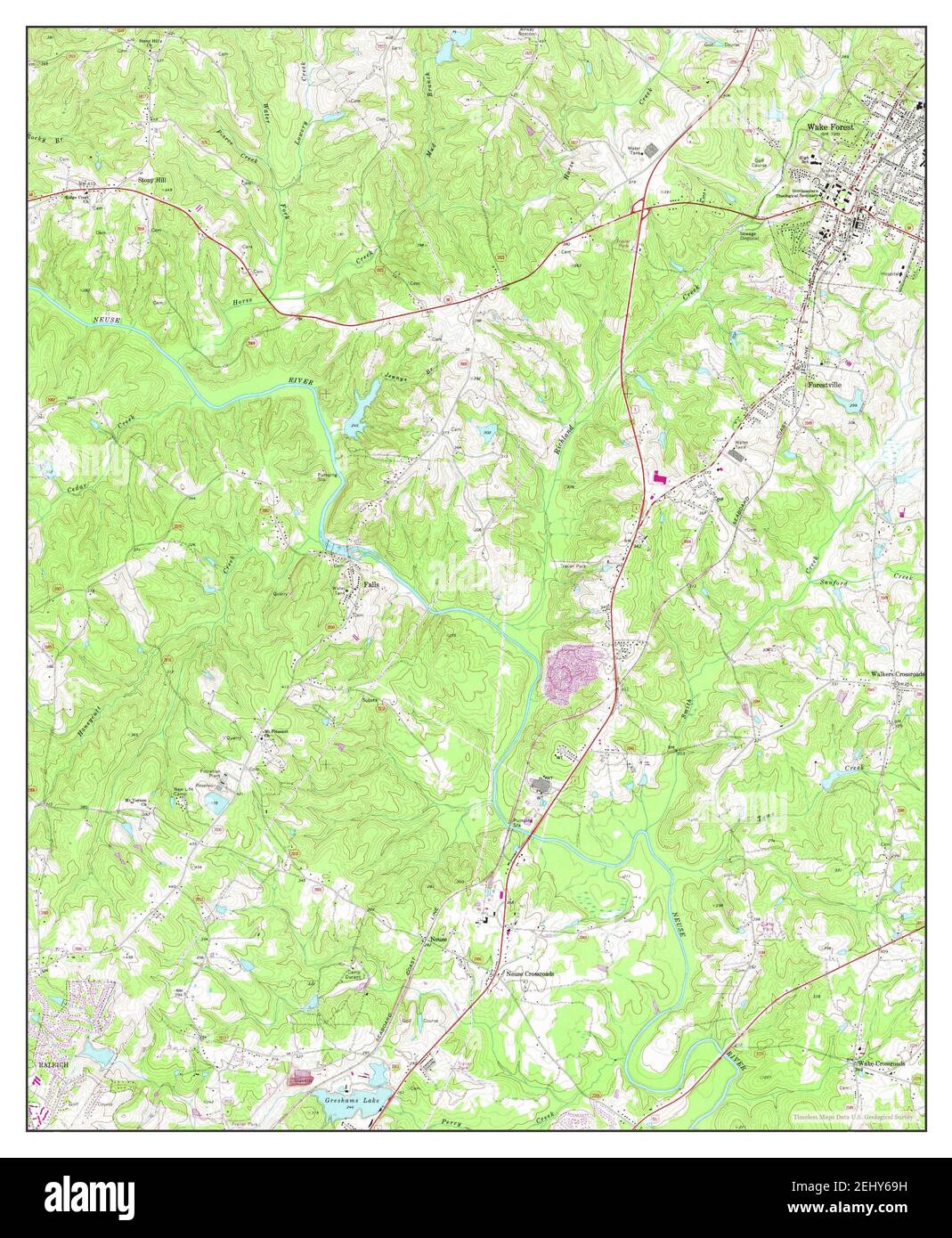 Map of wake forest hi-res stock photography and images - Alamy