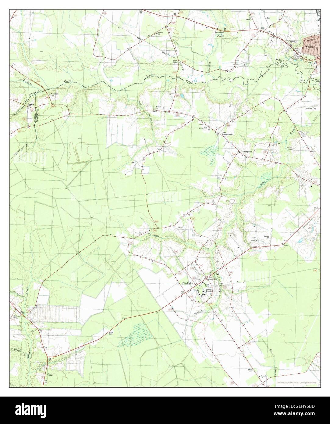 Wallace West, North Carolina, map 1984, 1:24000, United States of ...