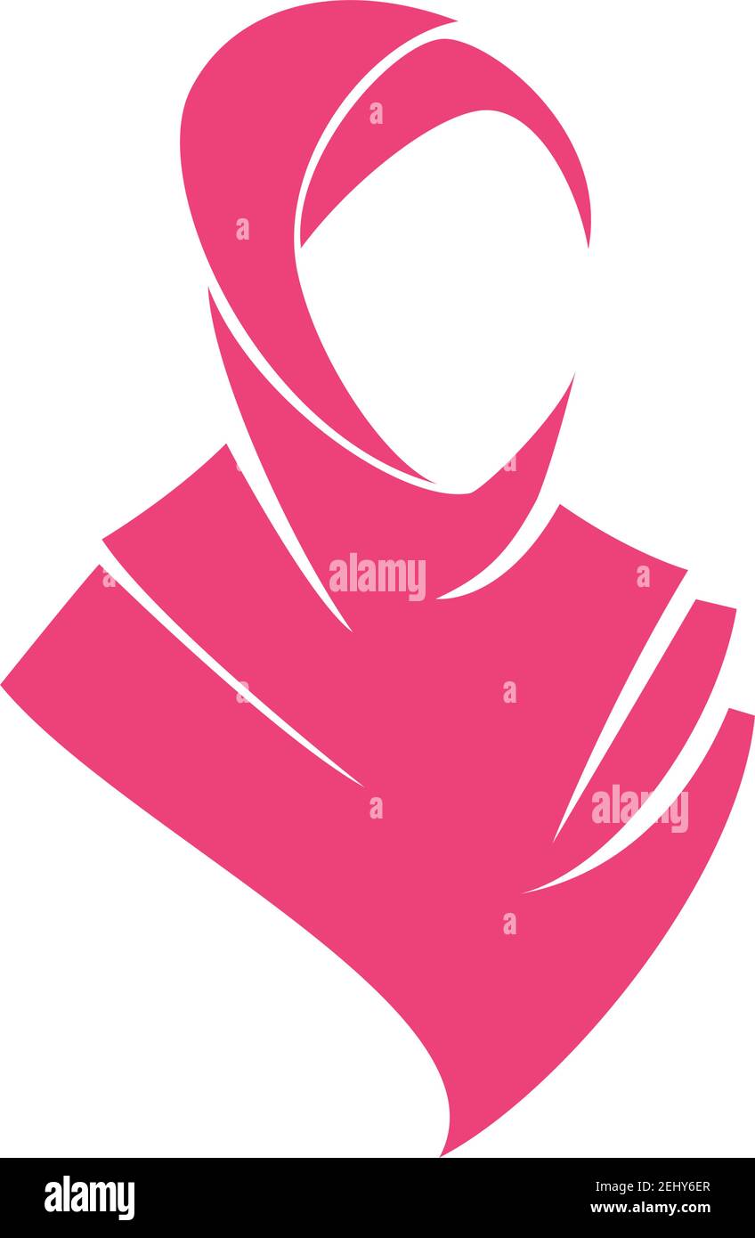 hijab logo isolated on white background, vector illustration Stock ...
