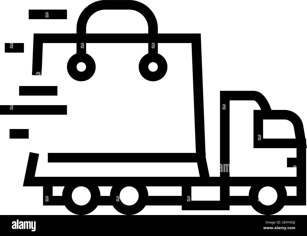 order free shipping line icon vector illustration Stock Vector Image ...