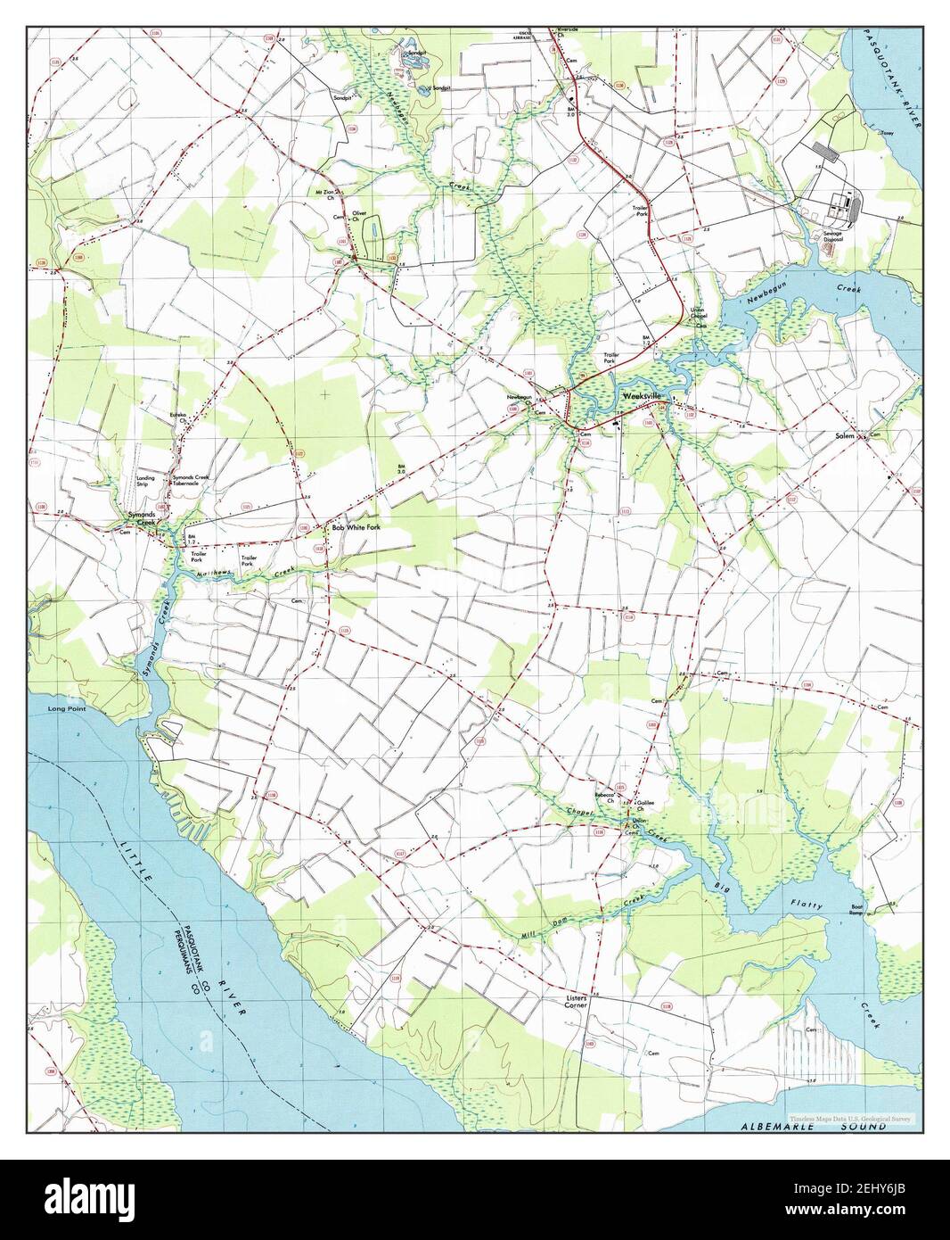 Weeksville, North Carolina, map 1997, 1:24000, United States of America ...