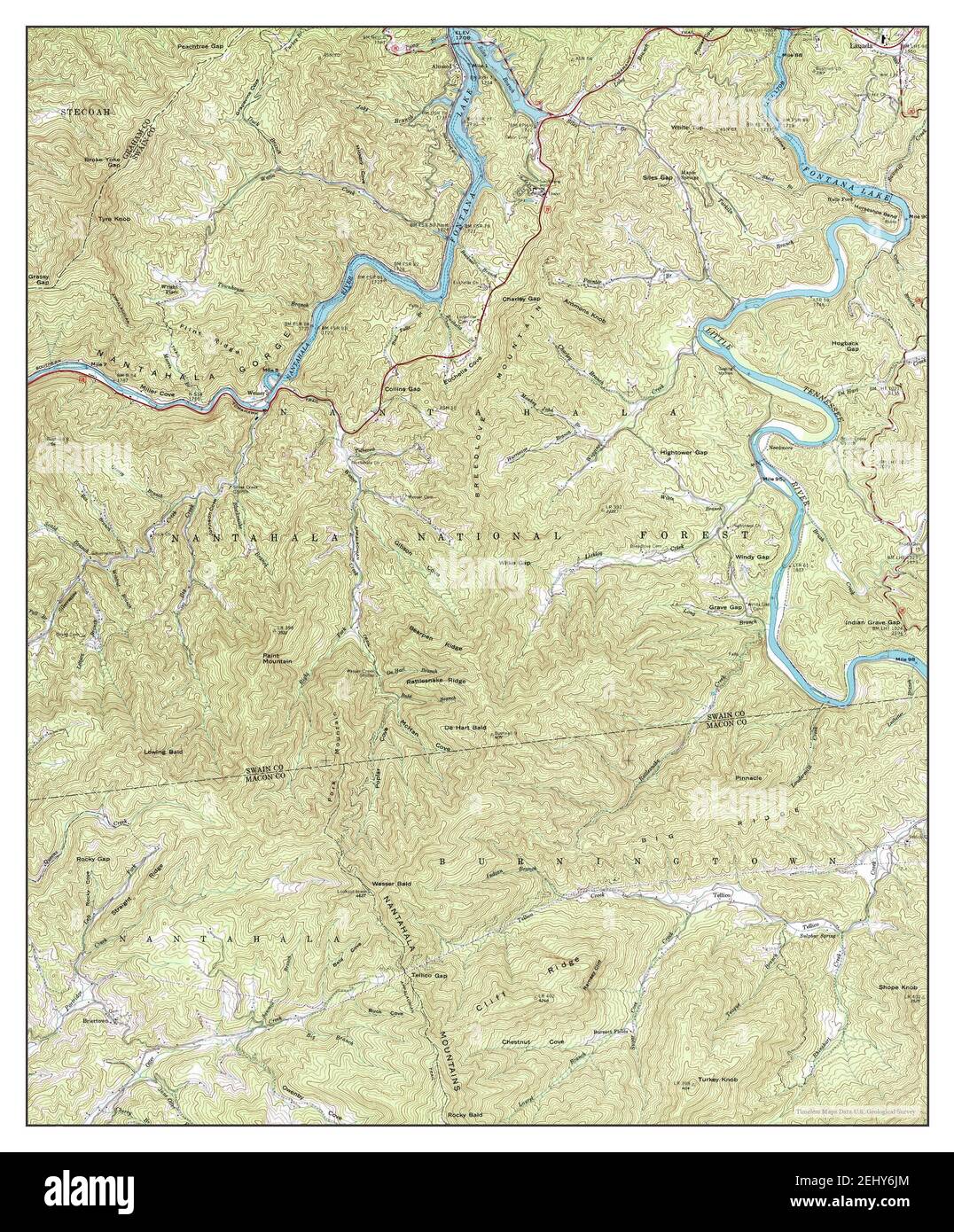 Wesser, North Carolina, map 1961, 1:24000, United States of America by ...