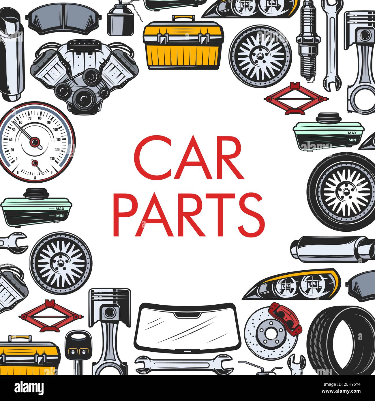 Vintage car gear box Stock Vector Images - Alamy