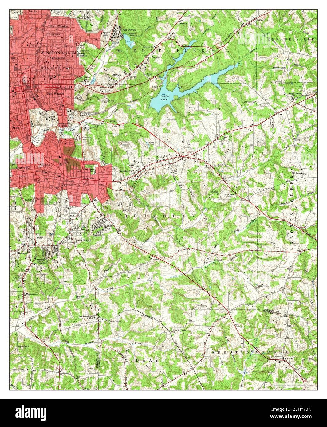 Winston Salem Map High Resolution Stock Photography and Images - Alamy