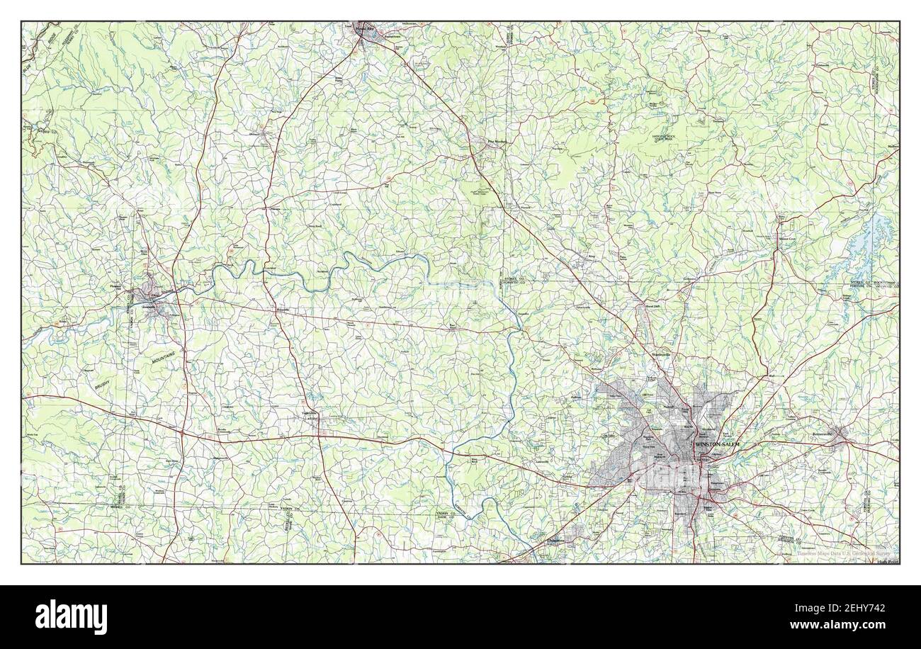 Map of winston salem hi-res stock photography and images - Alamy