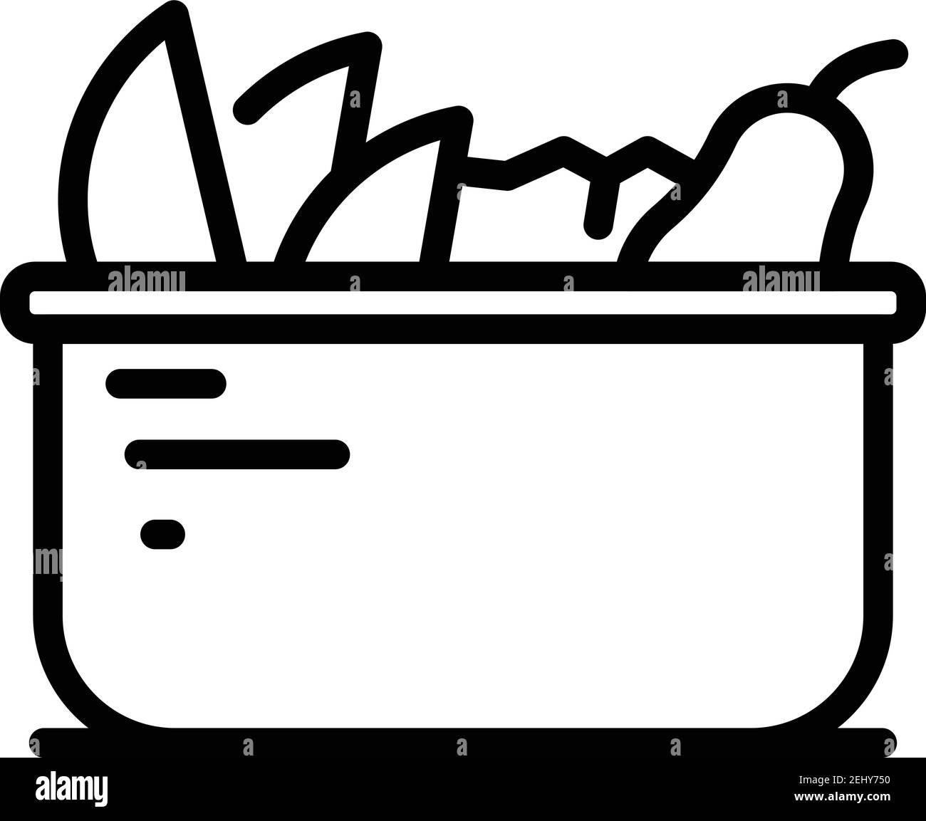 Fruit salad box icon. Outline fruit salad box vector icon for web ...