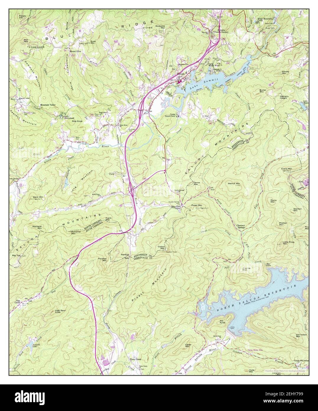 Zirconia, North Carolina, map 1946, 1:24000, United States of America ...