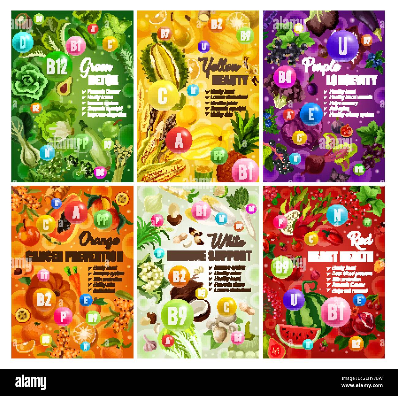 Rainbow fruits and vegetables Stock Vector Images - Alamy