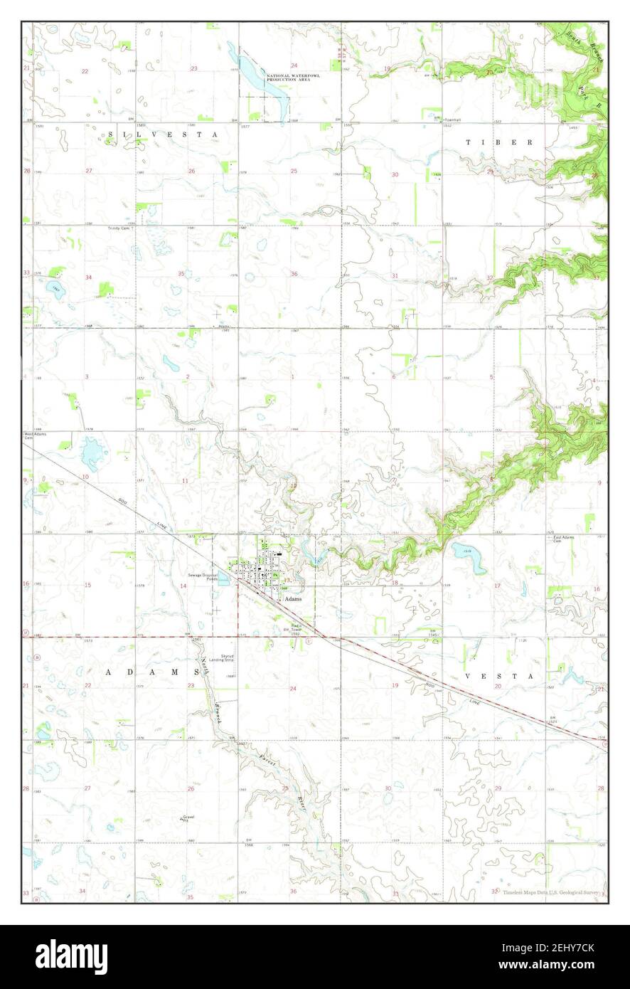 Adams north dakota map hi-res stock photography and images - Alamy