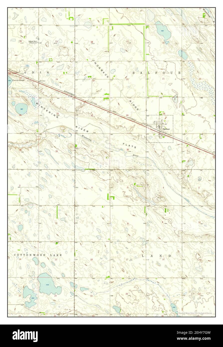Balfour, North Dakota, map 1958, 1:24000, United States of America by ...