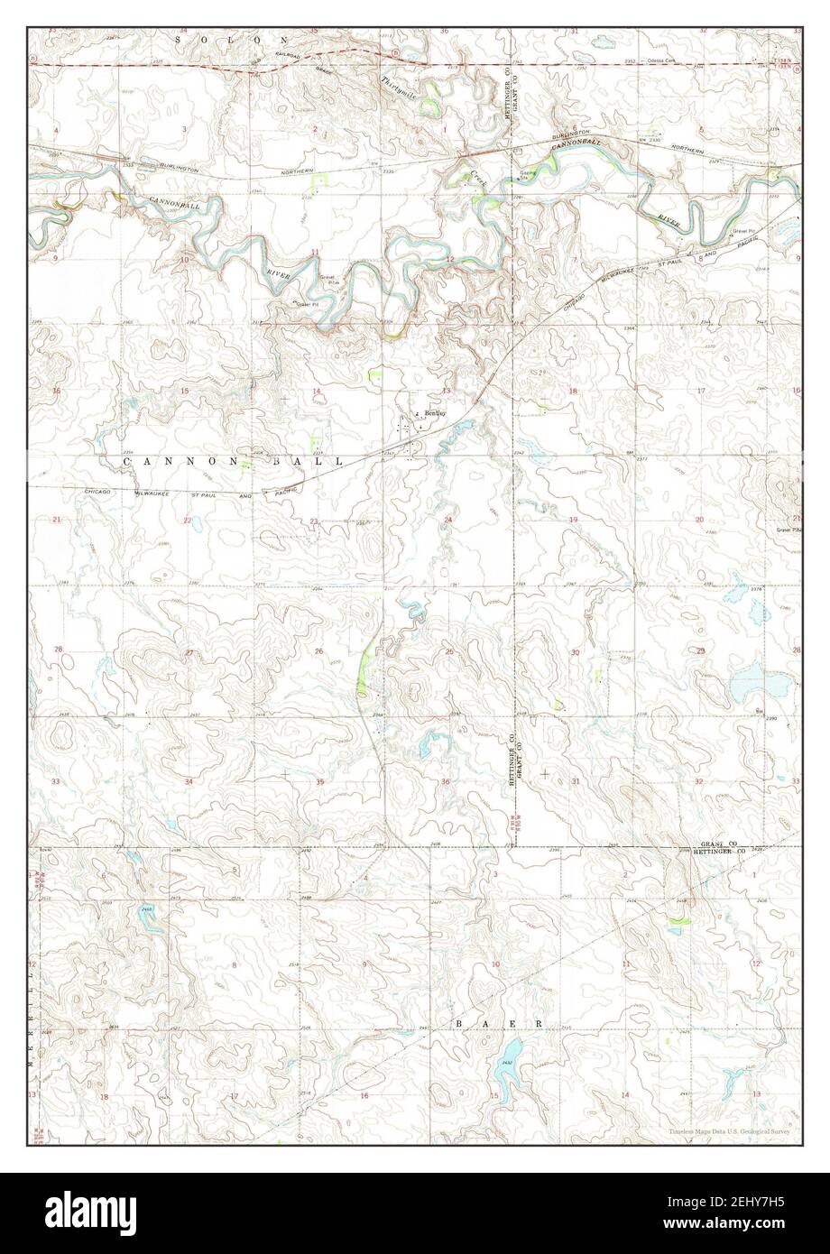 Bentley, North Dakota, map 1969, 1:24000, United States of America by ...