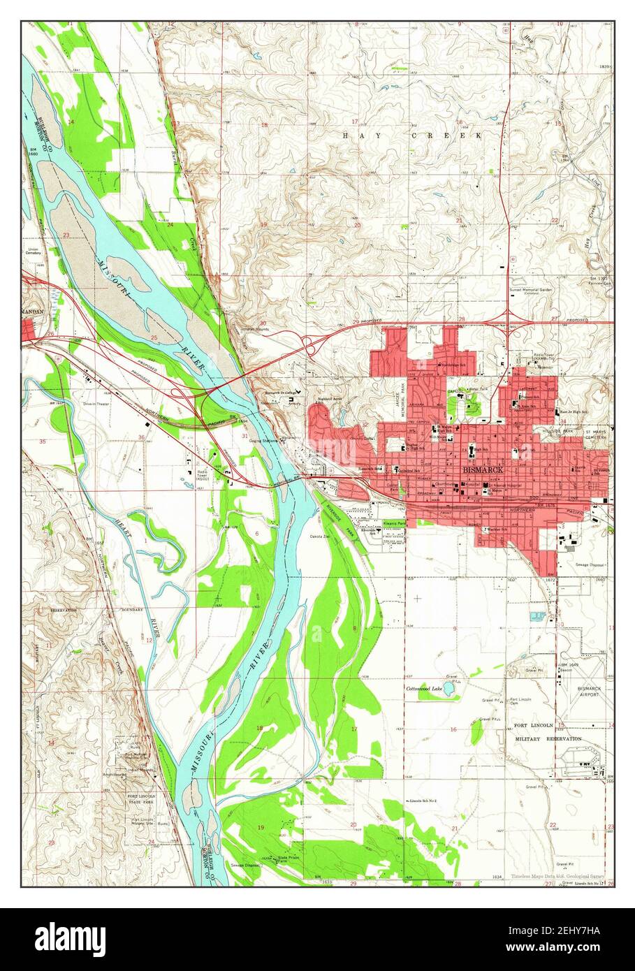 Bismarck, North Dakota, map 1962, 1:24000, United States of America by ...