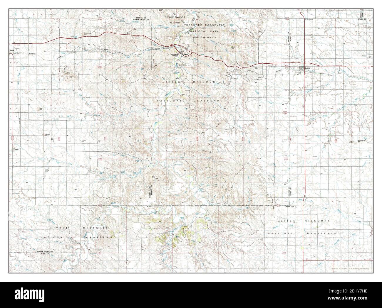 Map of belfield north dakota hi-res stock photography and images - Alamy